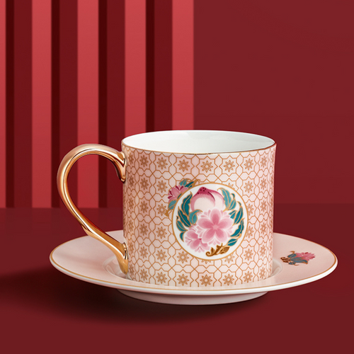 Cultural Floral Motif Coffee Cup Set | Xuan