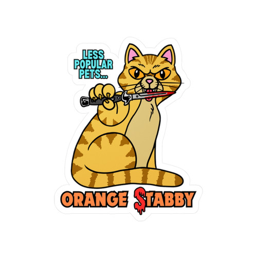 Stabby Cat! Kiss-Cut Vinyl Decals | TYMPPistolProject