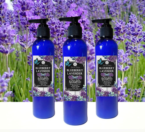 Blueberry Lavender Silky Satin Shampoo | Cupcake Candle Company