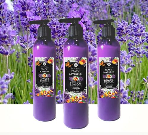 Peach Lavender Silky Satin Shampoo | Cupcake Candles Fun