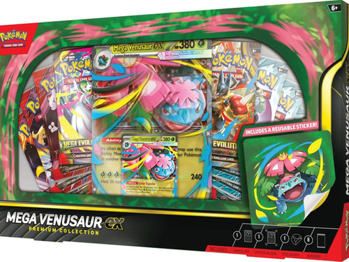Pokémon TCG Mega Venusaur EX Premium Collection - 8 Booster Packs with ...