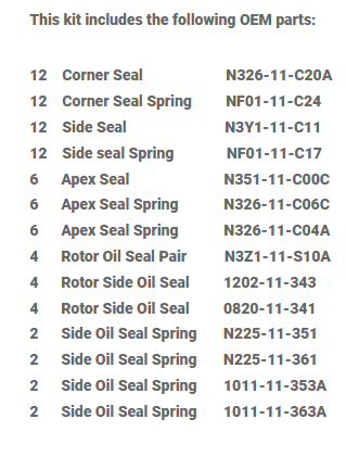 OEM RX7 Rotor Kit - Full ROTOR KIT, 13B RX7 Turbo | kylemohanracing