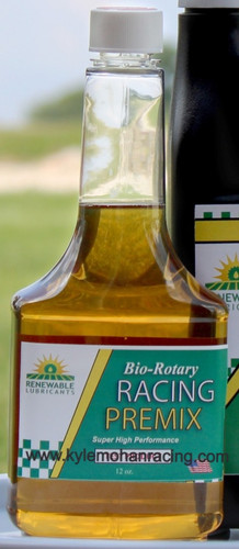 12oz bottle of Bio-Rotary Racing Premix | kylemohanracing