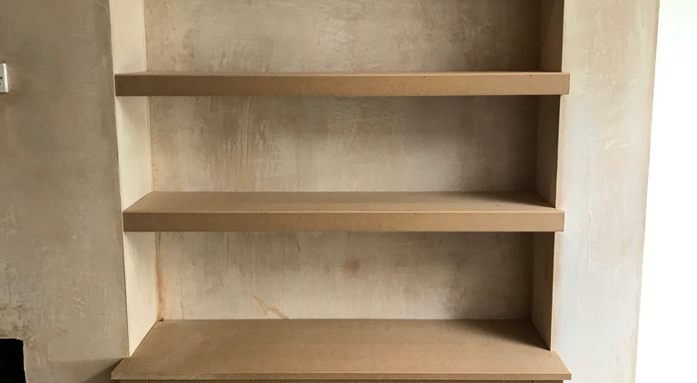 MDF Alcove units with floating shelves | lkbcarpentry