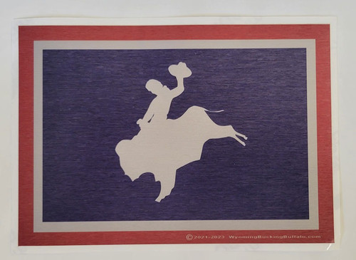 Bucking Buffalo 1890 Ride Decal 4 x 6 inch Brushed Aluminum | Wyoming ...