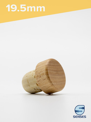 19.5mm Natural Spirit Bottle Cork Smooth Finish | Sen5es | United Kingdom
