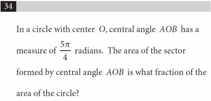 SAT Math: Central Angles and Sectors of A Circle