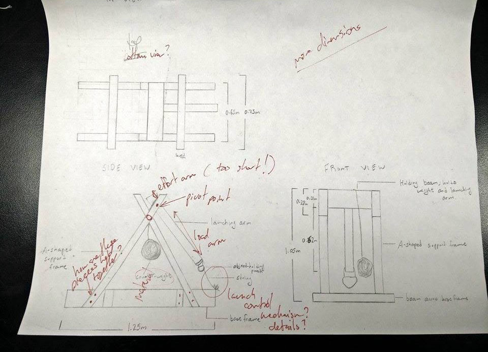 catapult design drawing
