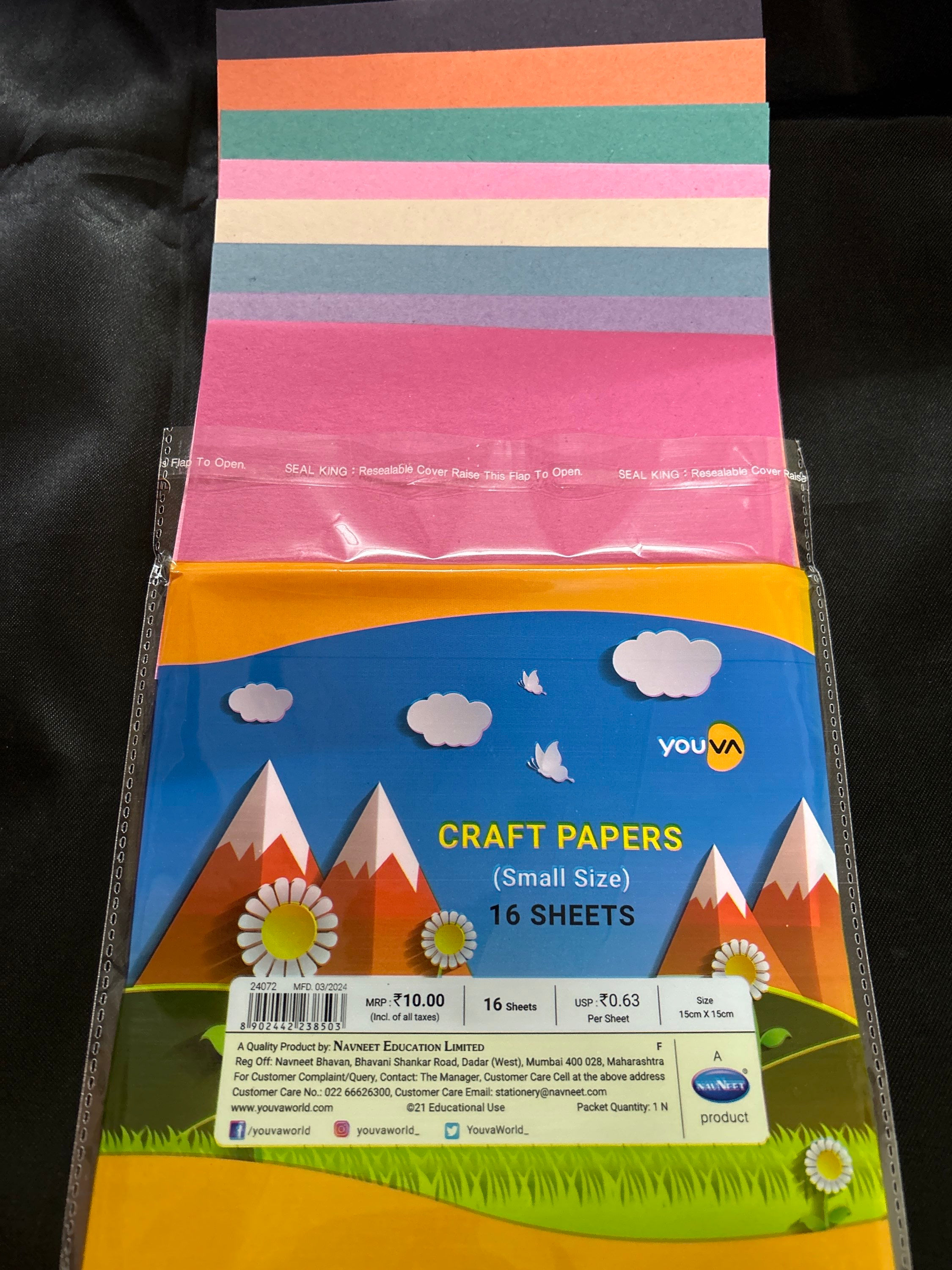 Navneet Youva Craft Paper 6 X 6 | Bhumika Ventures
