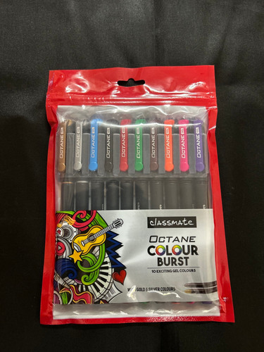 Classmate Octane Colour Burst 10 Colour Gel Pens (1pack contains 10 ...