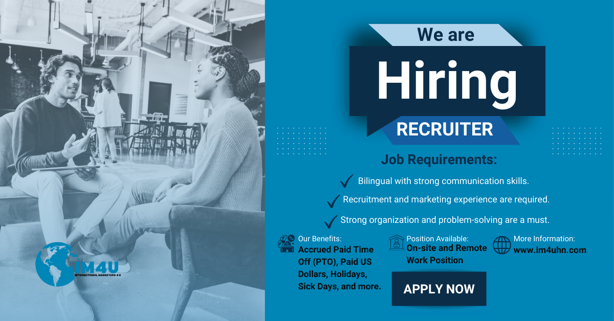 Position Available | IM4U | recruiter