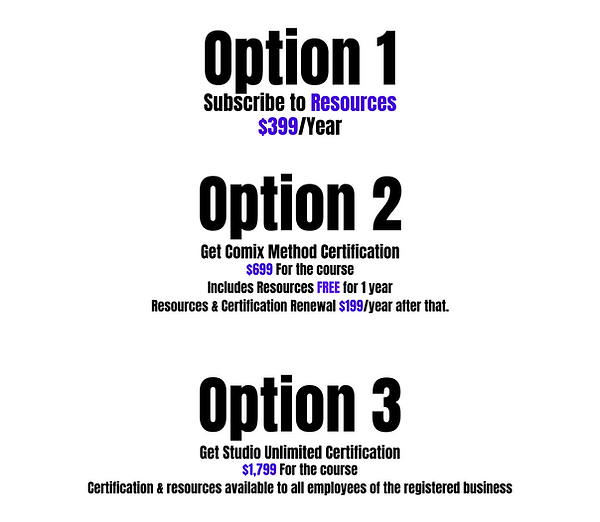 Get Certified | The Comix Method