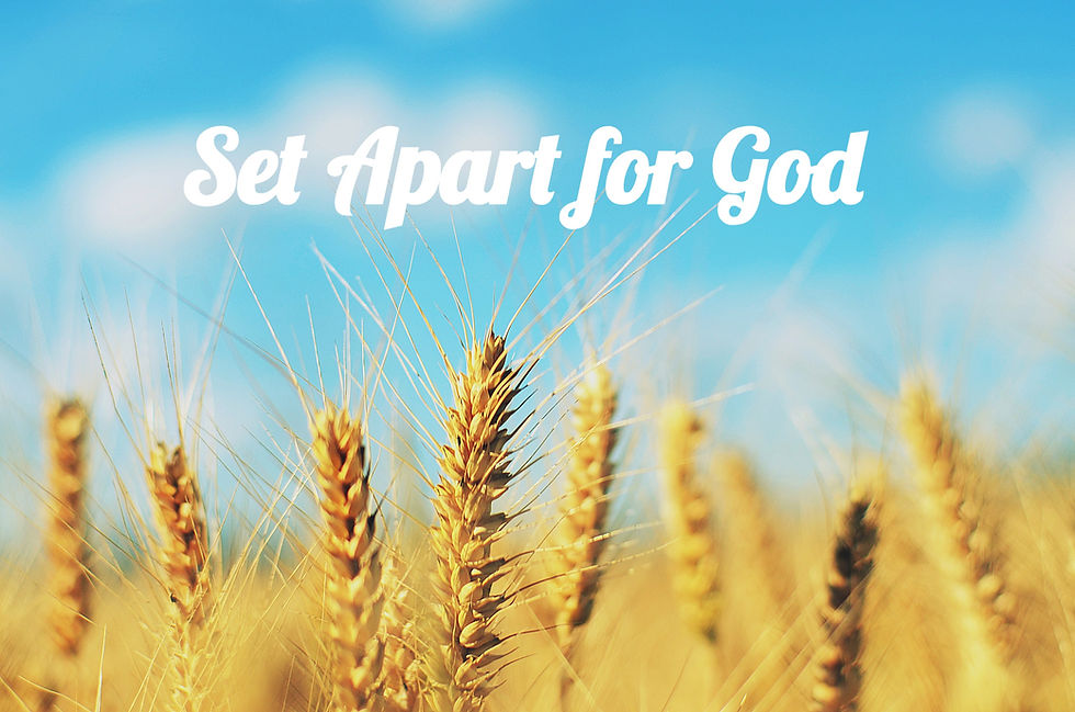 Set Apart for God