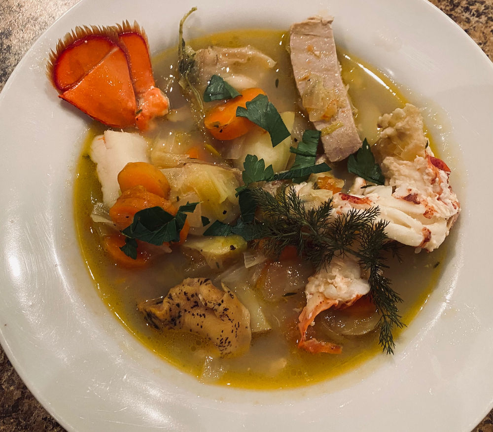 Soupe de poisson et de fruits de mer