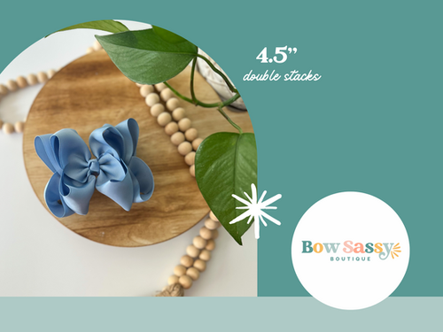 4.5" Double Stack Bow | Bow Sassy Boutique