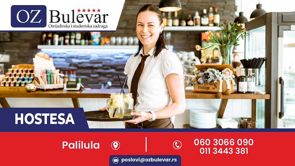 Hostesa | Oglas za posao, PalilulaOz Bulevar