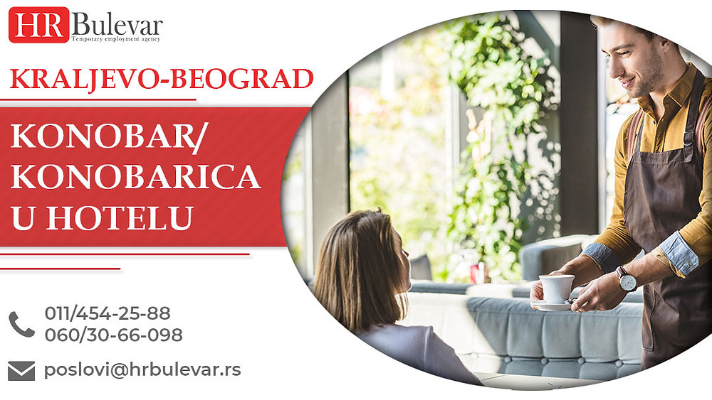 Konobar/Konobarica u hotelu | Oglasi za posao, Kraljevo