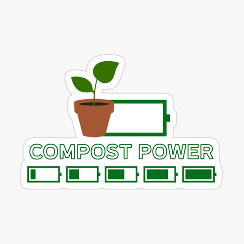 Stickers - compost power (compost collection) 2-up | Studio CREATE