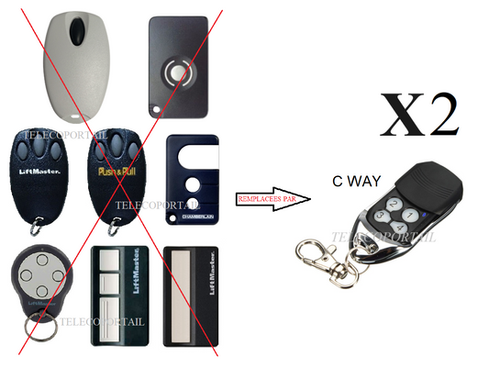 C WAY LOT DE 2 - COMPATIBLE CHAMBERLAIN WAYNE DALTON, PUSH PULL ...