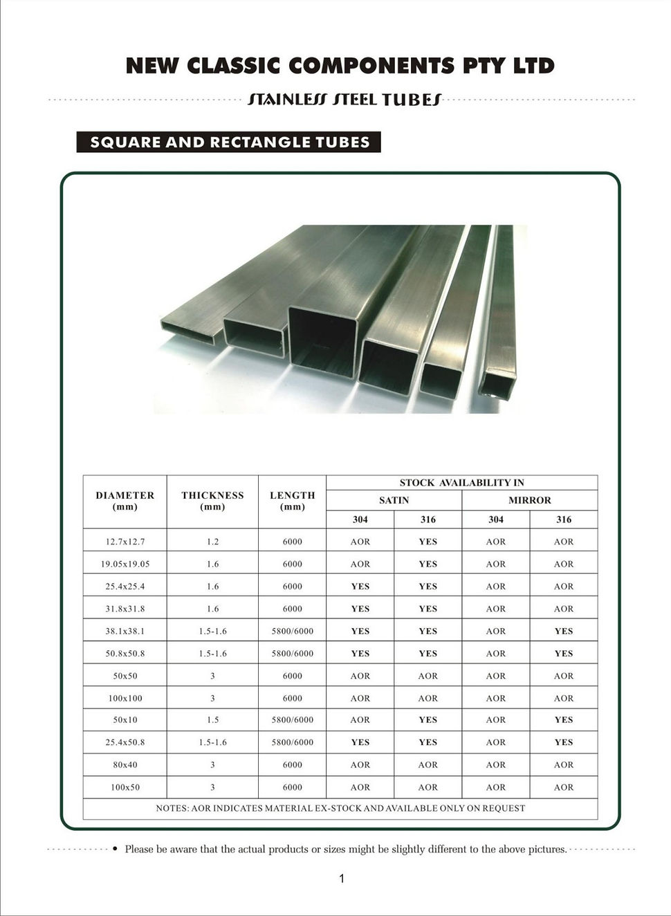 Stainless Steel | Catalog