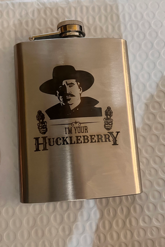 Doc Holiday 8oz Laser Engraved Flask | Ace Custom Copper