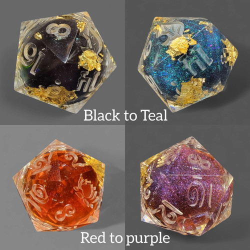 Color Changing Liquid Core D20& Sets | GrimStylesArt