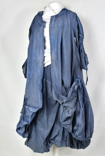 Zedd Plus Washed Blue Hitched Parachute Coat | AvantgardeDesign5