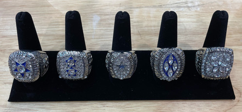 Dallas Cowboys 5x Super Bowl Champions Replica Ring Set with Display ...
