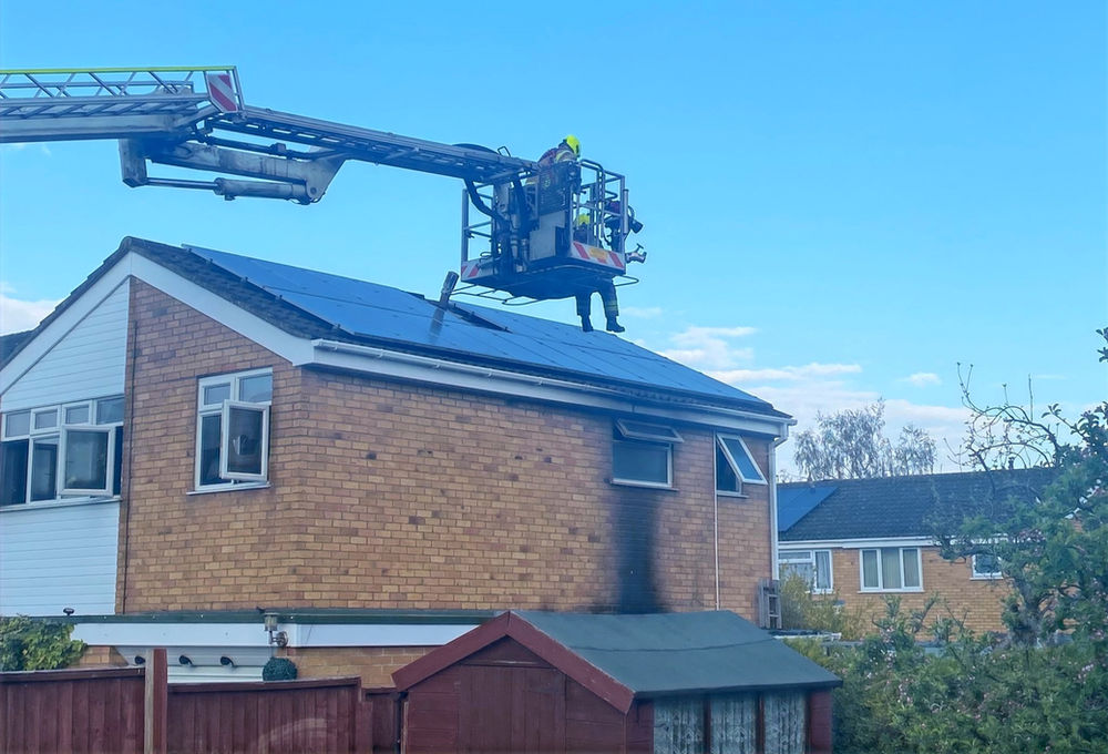 Mobility scooter believed to be the cause of house fire.