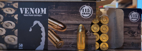 VENOM 9MM LUGER FMJ – 115GR (50 RNDS) | My Site