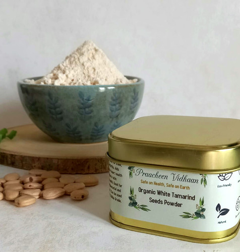 Organic White Tamarind Seeds Powder - 100g | Praacheen Vidhaan