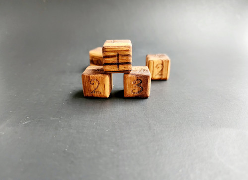 Dice Set (Zebra Wood) | Bored Dragon