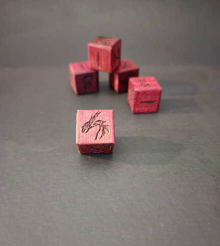 Dice Set (Purple Heart Wood) | Bored Dragon