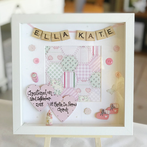 Baby Girl Christening Frame | Handmade For U