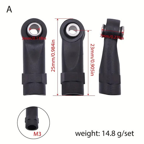 M3 SLANTED BALL LINK CONNECTOR (5 PKT) | smittieshobbies