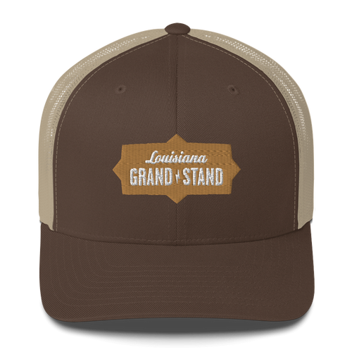 Louisiana Grandstand Trucker Cap - Tan | Louisiana Grandstand