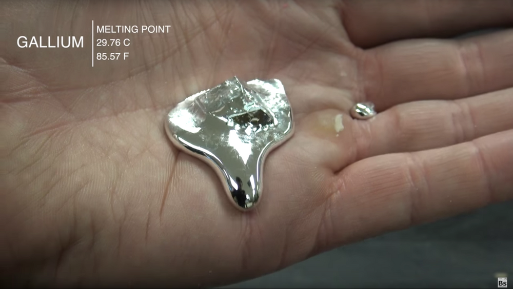 Gallium - Amazing Metal Melts in Your Hand!