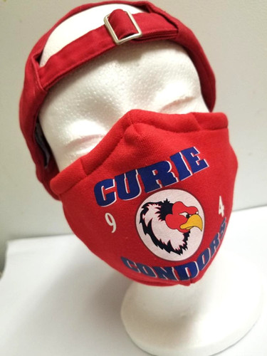 CURIE CONDORS - MASCOT And CLASS FACE MASK™ (Red) | frangdesigns