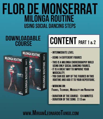 MILONGA CHOREOGRAPHY (Social dancing steps) | MIRIAM & LEONARDO TANGO