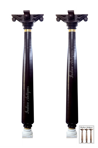 Chettinad Wooden Pillar with Four-sided Top | Indian Antiques