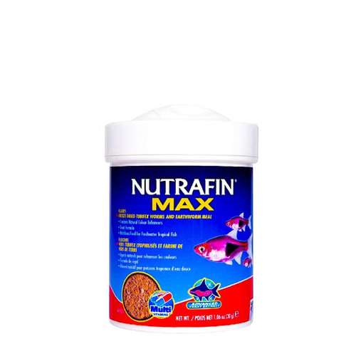 Nutrafin Max Escamas Gusanos Tubifex Liofilizados y Hanna de Lombriz 30 gr