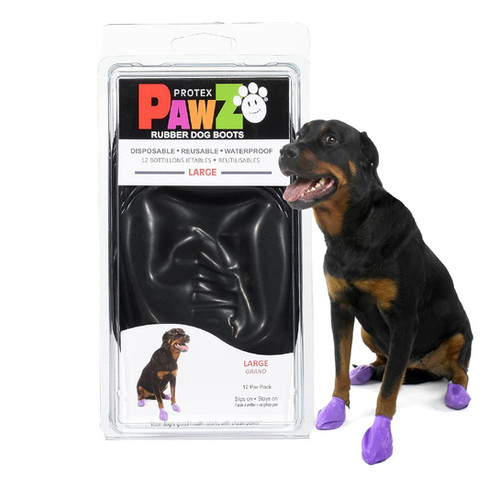 PawZ Rubber Dog Boots Large Black x 12 unidades | CATASTROPHE