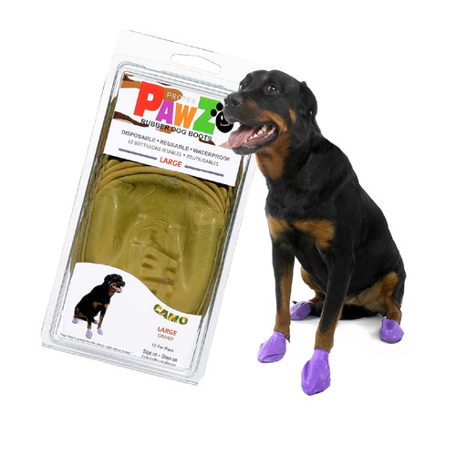 PawZ Rubber Dog Boots Large Camo x 12 unidades | CATASTROPHE