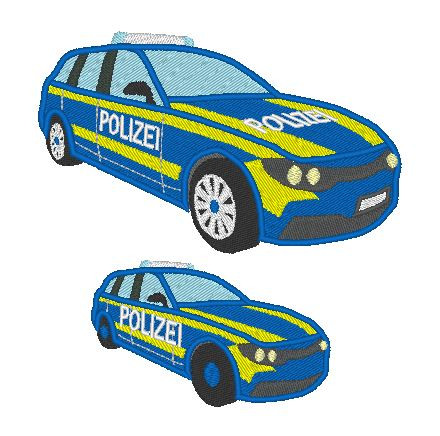Stickdatei - Polizeiauto gefüllt Polizei | shop