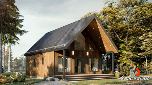 Rustic chalet plan | Plan Maison Québec