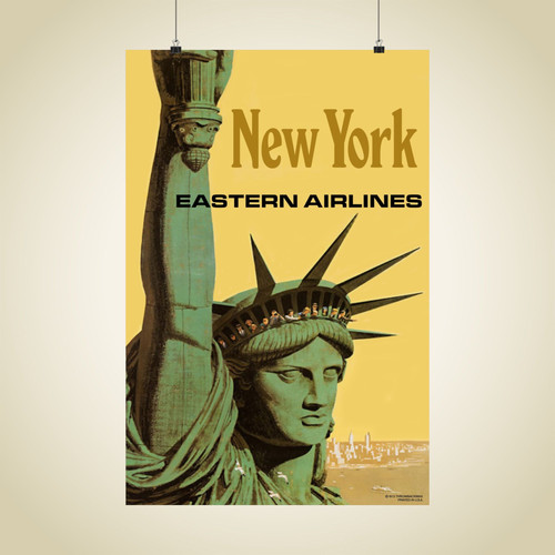 Eastern NYC 1972 Matte Aviation Poster | Throwbackmax.com