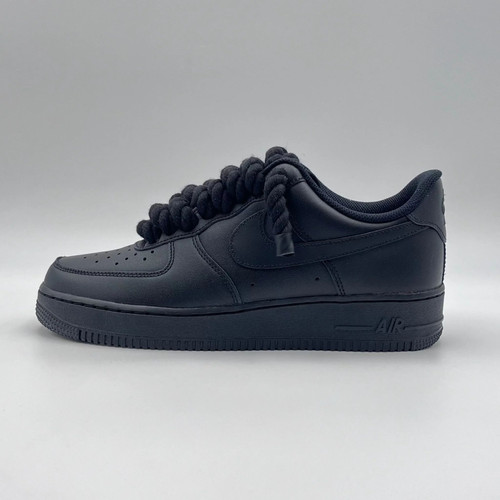 AF1 Black - All Black Rope Laces | Offgrid Style