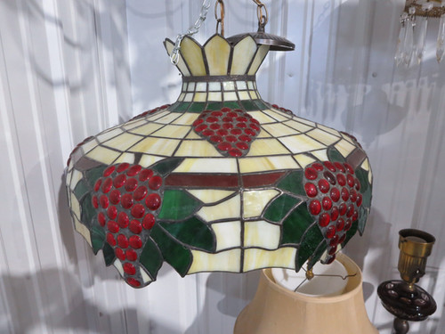 Large Stained Glass Hanging Lamp | Stella's