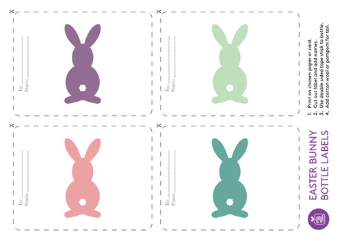 Easter Bunny Bottle Labels Free Digital Download | Gifts By You