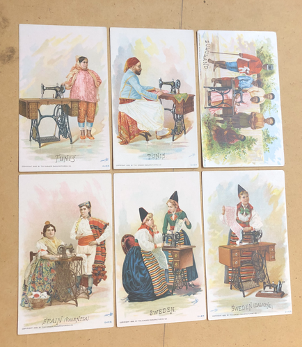 Singer sewing Machine Trade Cards | JSCards